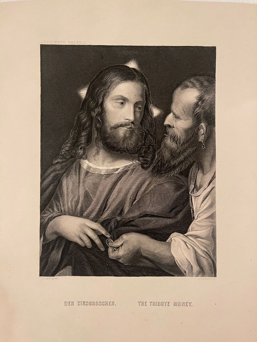 The Tribute Money | Engraving after Titian – S A B I N A S T I L E